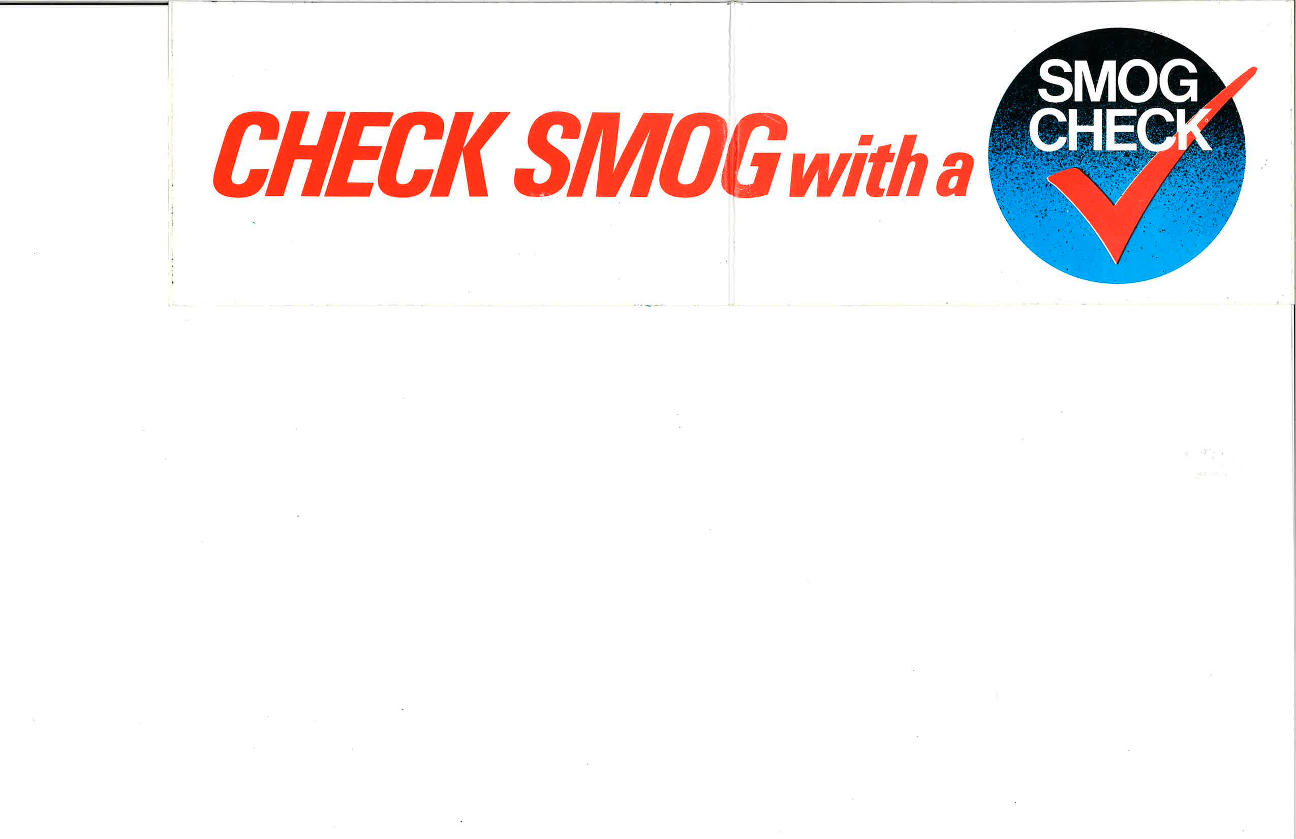 smog check bumper sticker – Coalition for Clean Air
